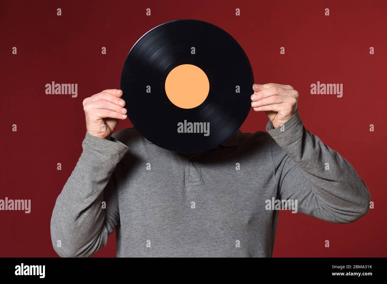 Record vinyl front of face hi-res stock photography and images - Alamy