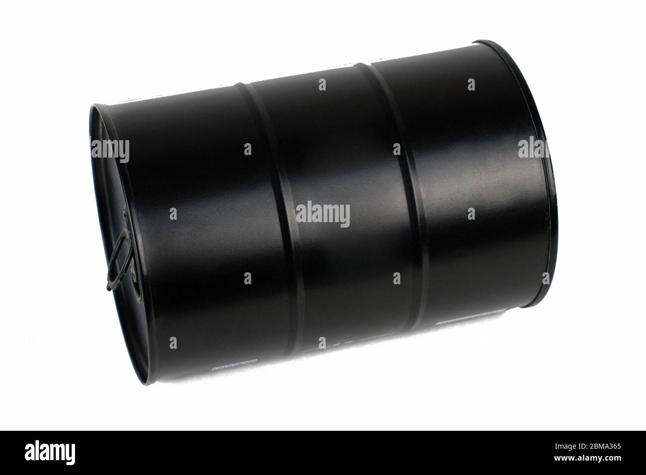black iron barrel isolated on white background Stock Photo - Alamy