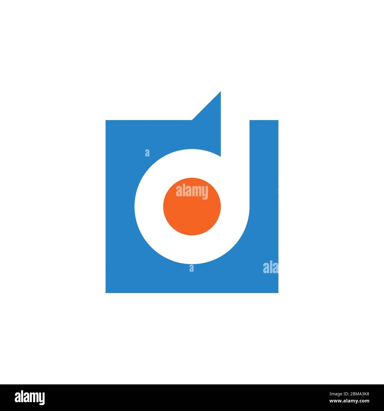 D lowercase square logo design vector Stock Vector Image & Art - Alamy