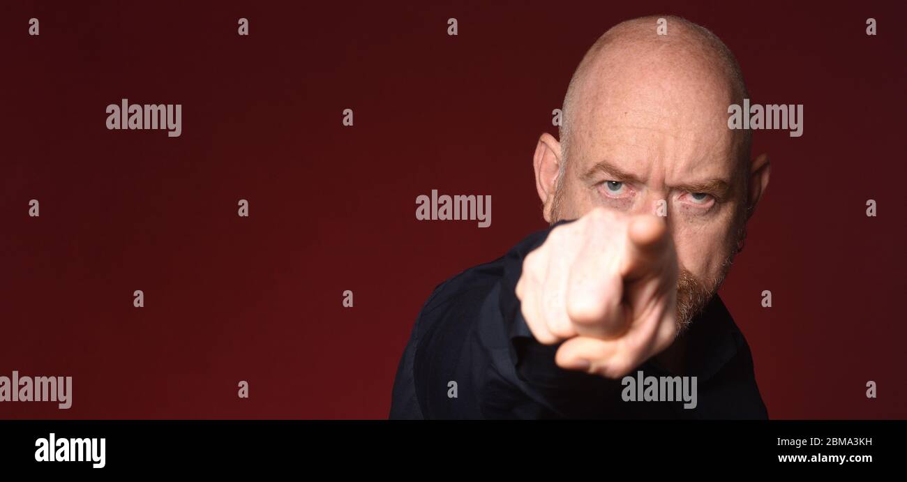 angry man pointing his finger at you Stock Photo - Alamy