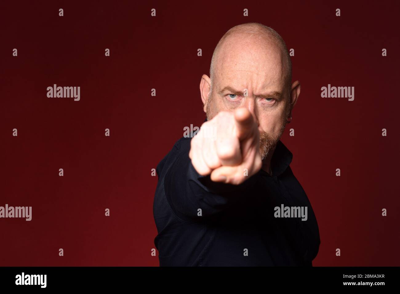 angry man pointing his finger at you Stock Photo - Alamy