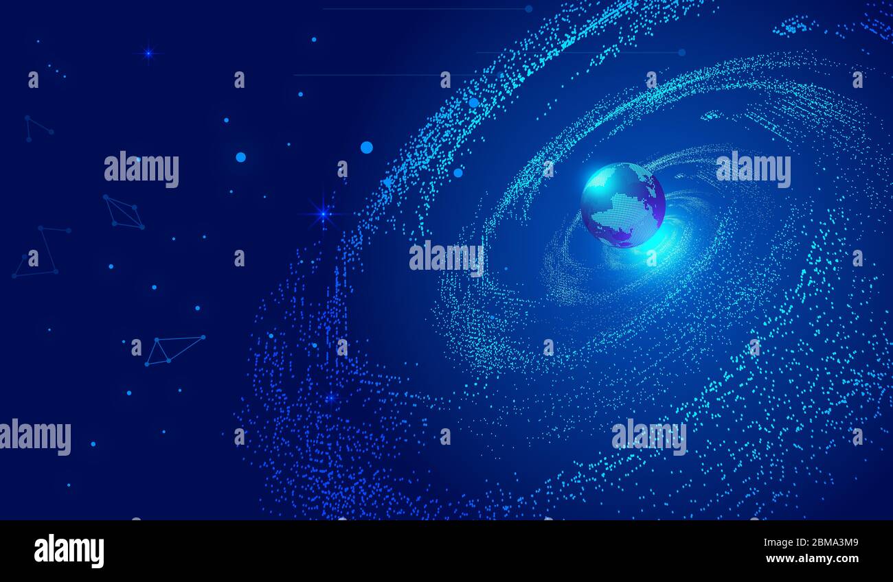Motion particle earth digital hi-res stock photography and images - Alamy