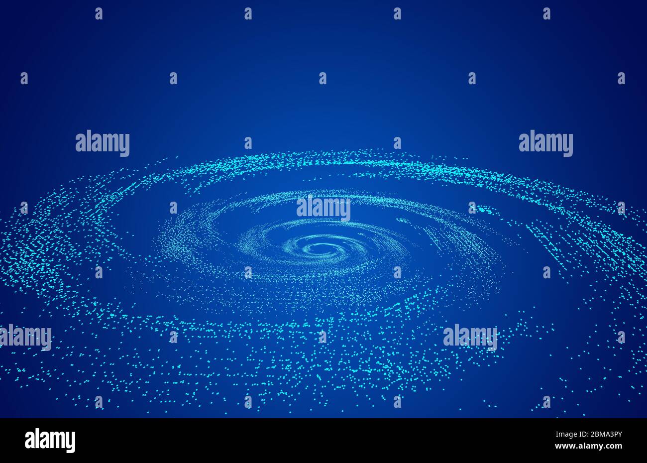 Glowing digital earth, cosmic swirl of particle flow, big data ...