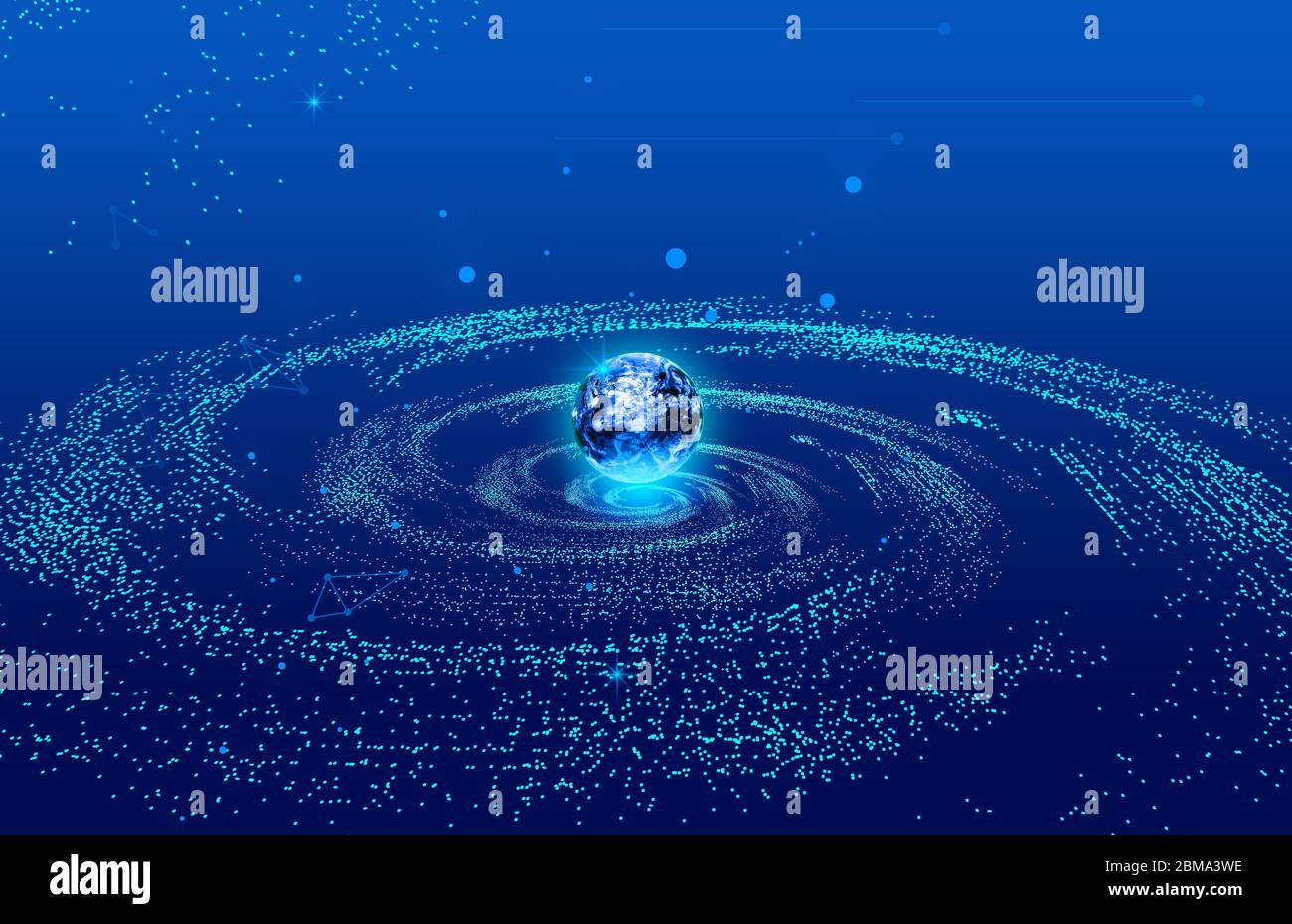 Motion particle earth digital hi-res stock photography and images - Alamy