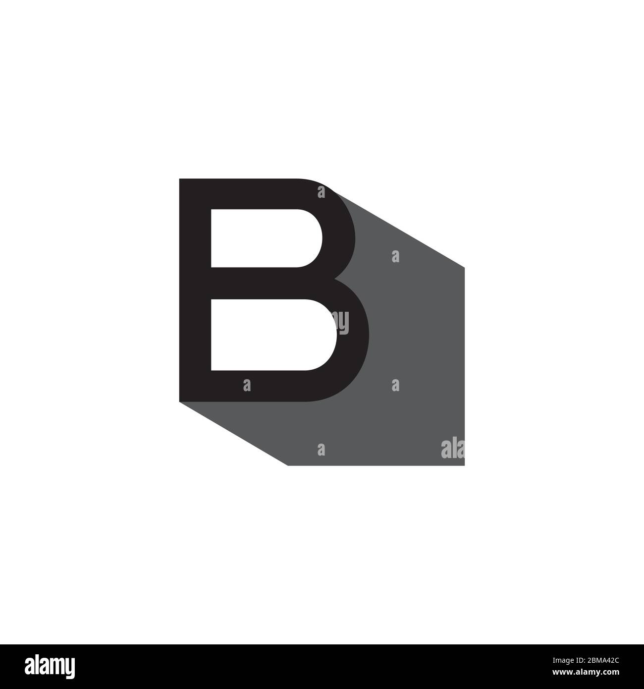 B shadow letter logo design vector Stock Vector Image & Art - Alamy