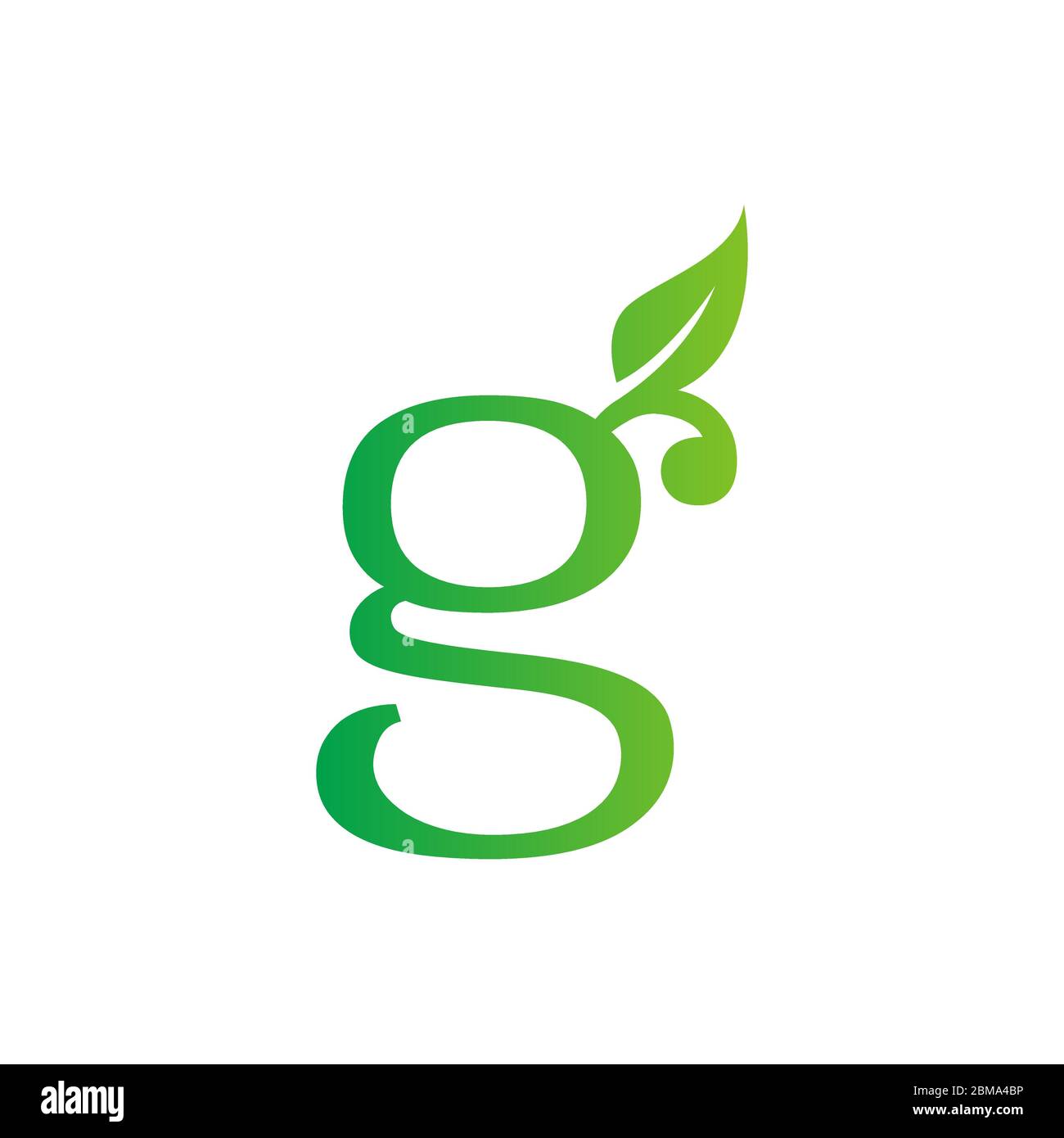 G green lowercase letter leaf logo design vector Stock Vector Image ...