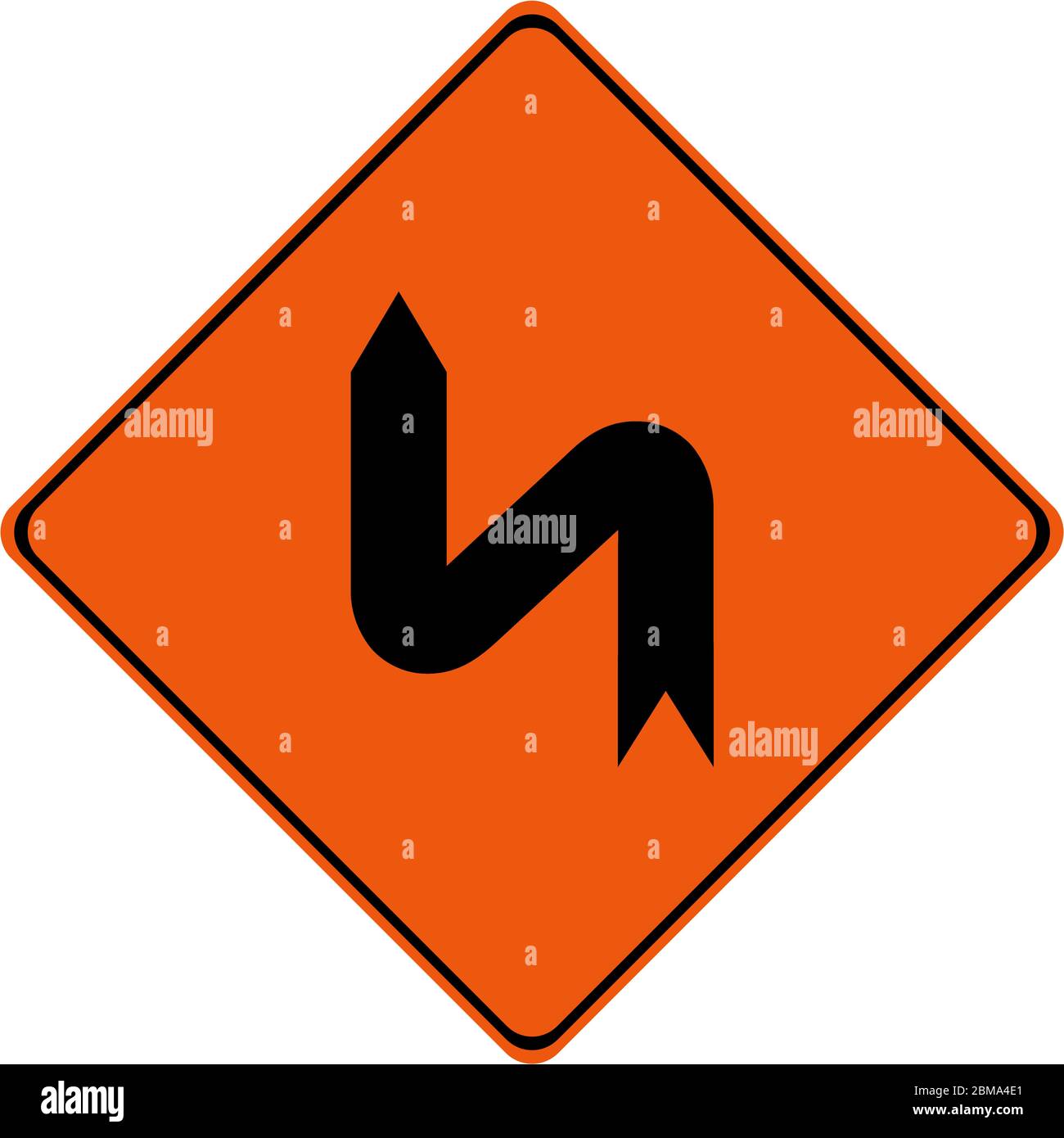 Warning sign dangerous curves hi-res stock photography and images - Alamy