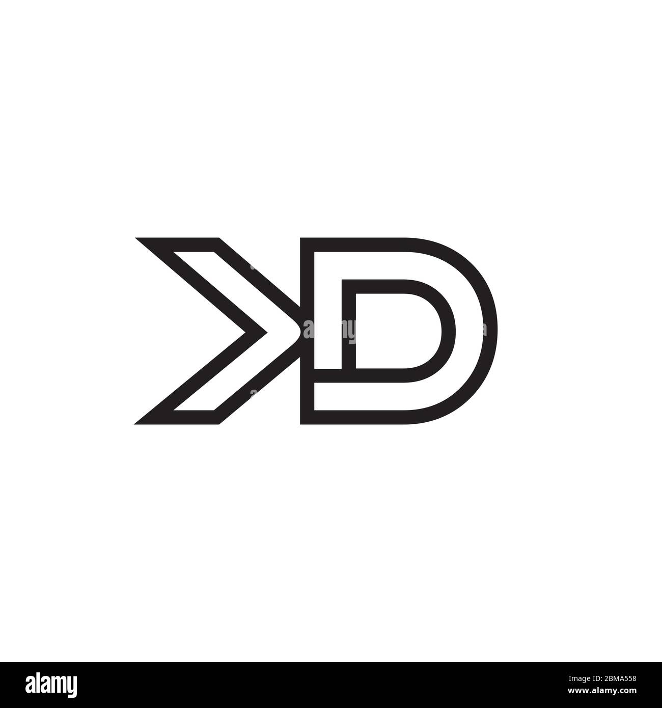K D letter lines logo design vector Stock Vector Image & Art - Alamy