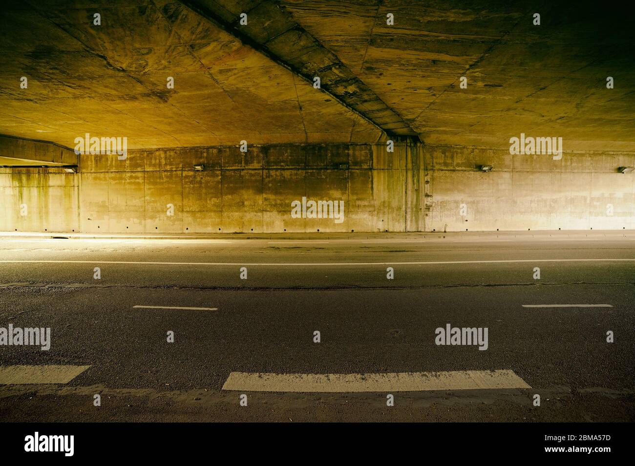 Empty road in old tunnel Stock Photo - Alamy