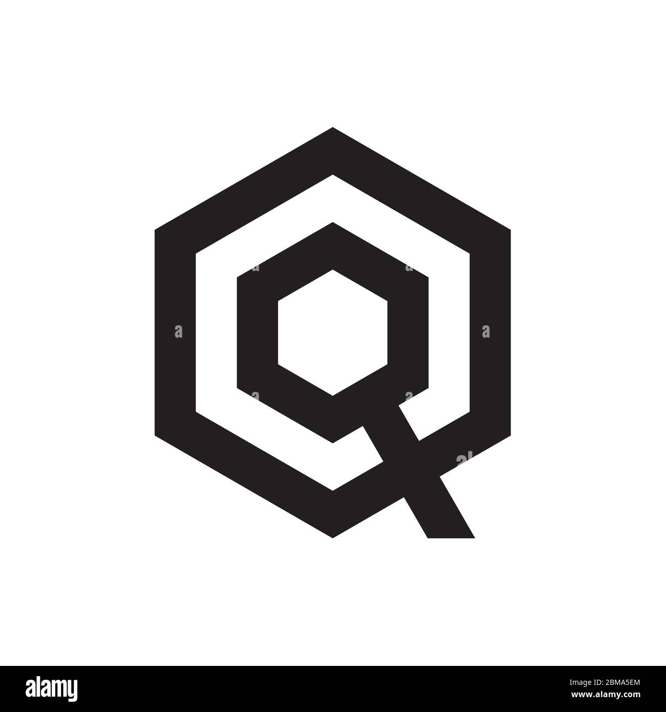 Q hexagon letter logo design vector Stock Vector Image & Art - Alamy