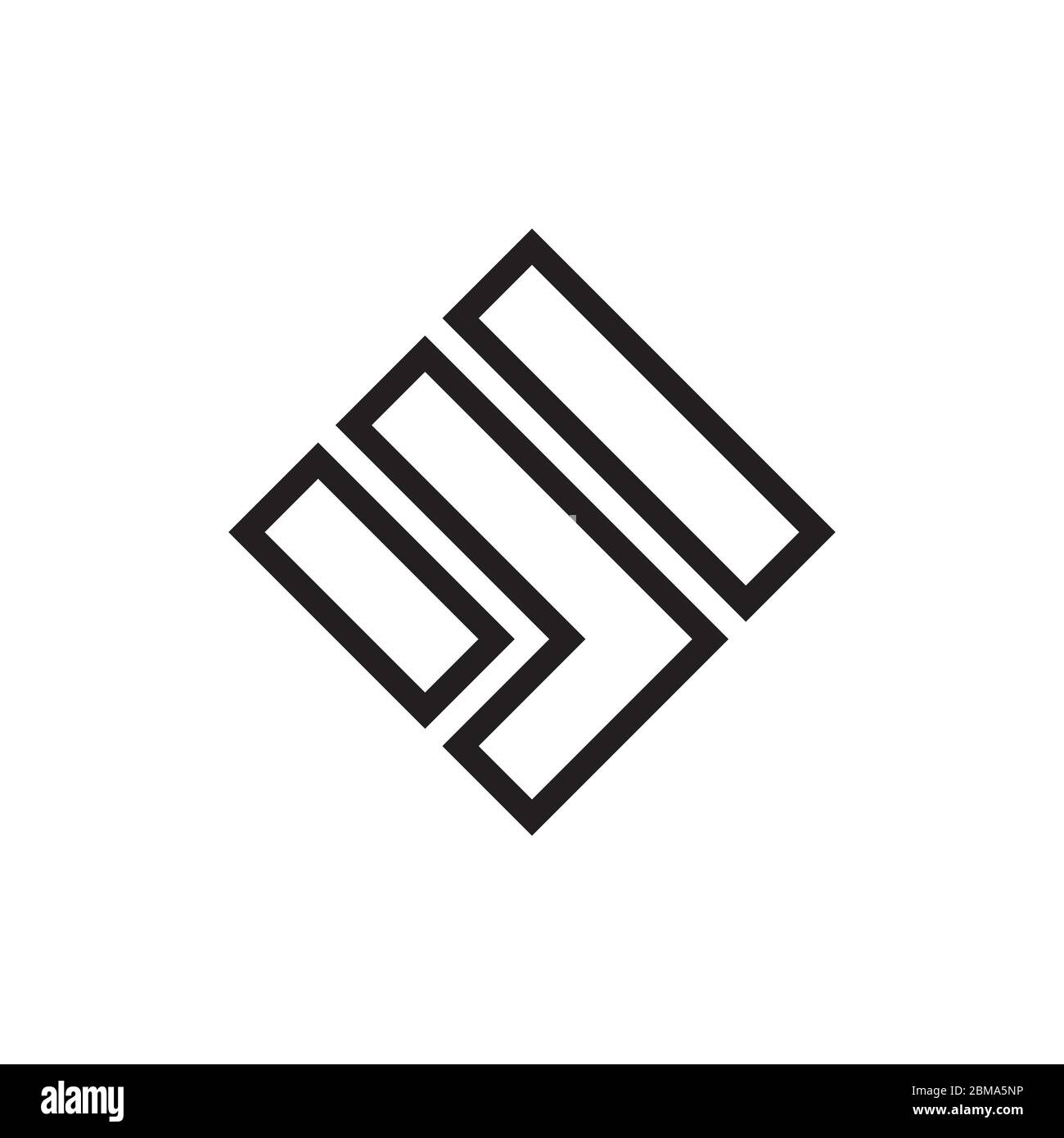 M J square lines logo design vector Stock Vector Image & Art - Alamy