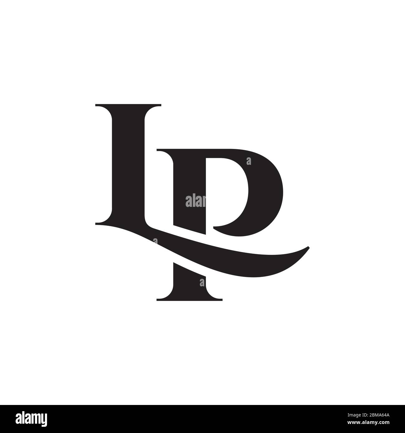 L P serif letter logo design vector Stock Vector Image & Art - Alamy