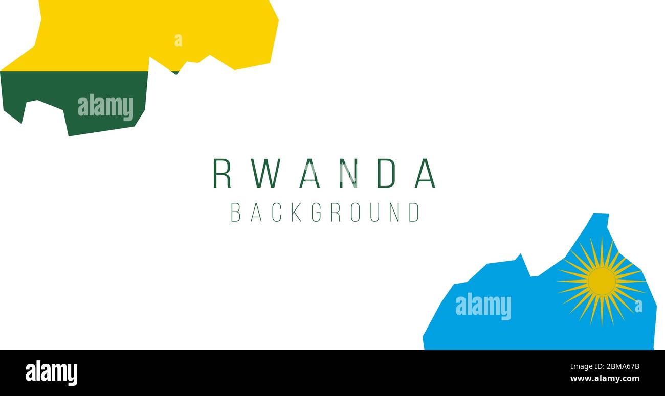 Rwanda flag map background. The flag of the country in the form of ...