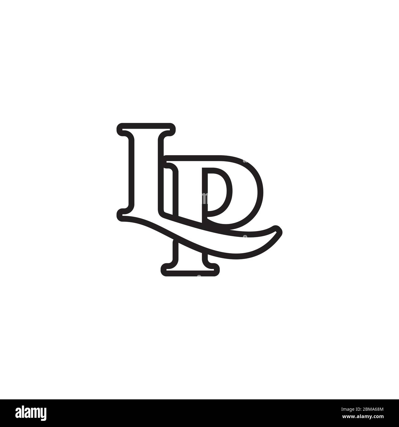 L P letter lines logo design vector Stock Vector Image & Art - Alamy