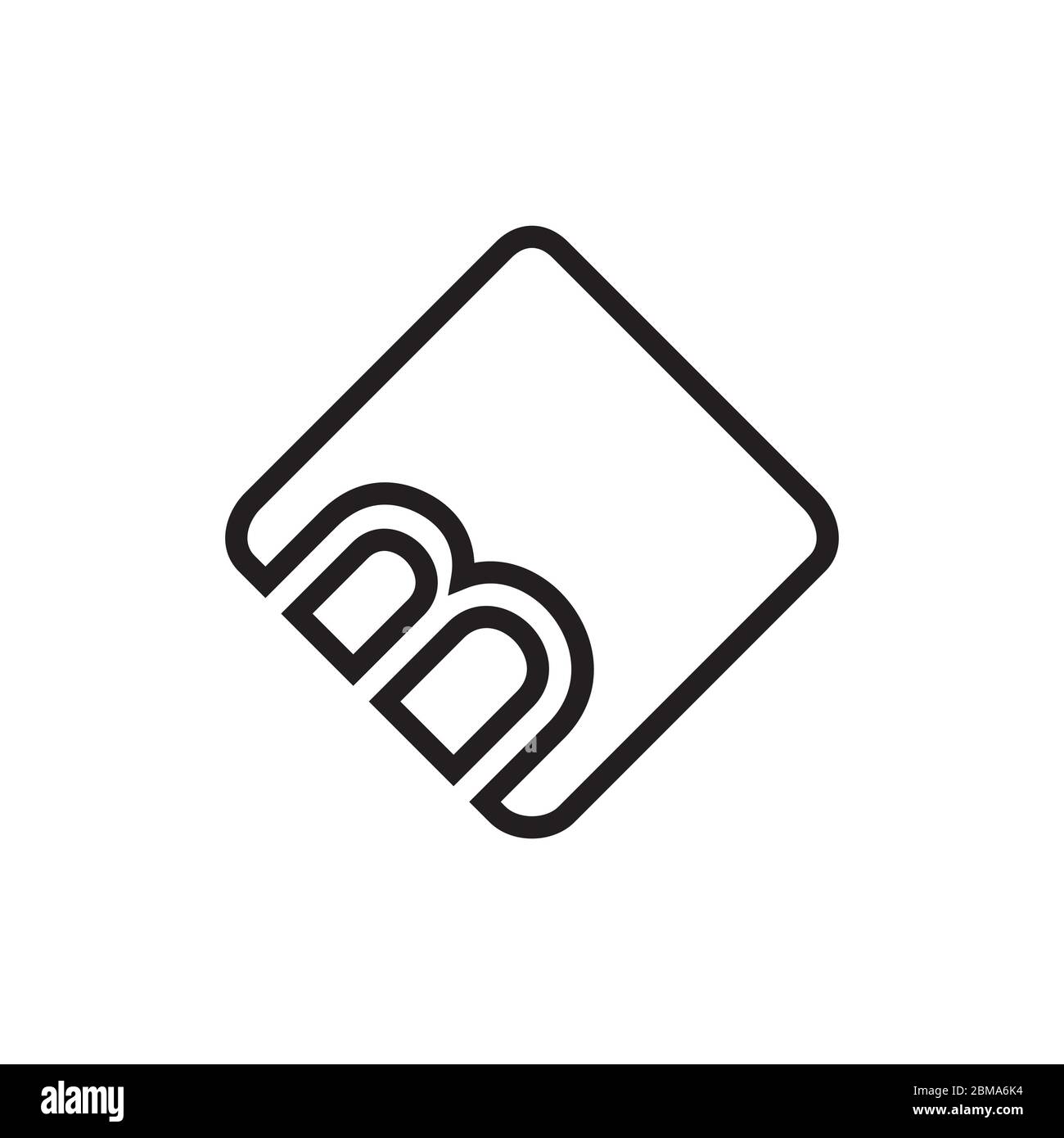 B square diamond lines logo design vector Stock Vector Image & Art - Alamy