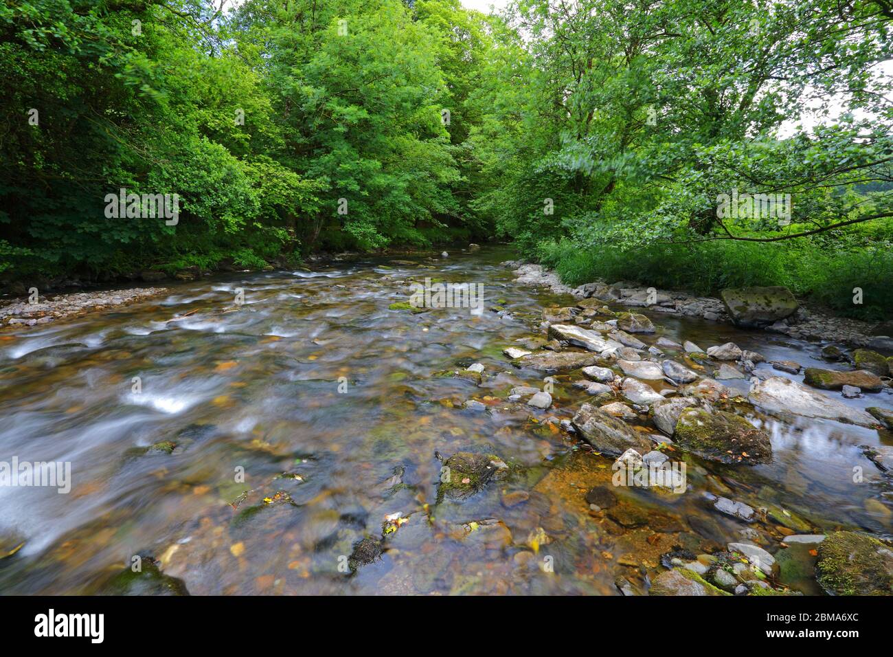 The River Barle in Tarr Steps Woodland National Nature Reserve, Exmoor ...