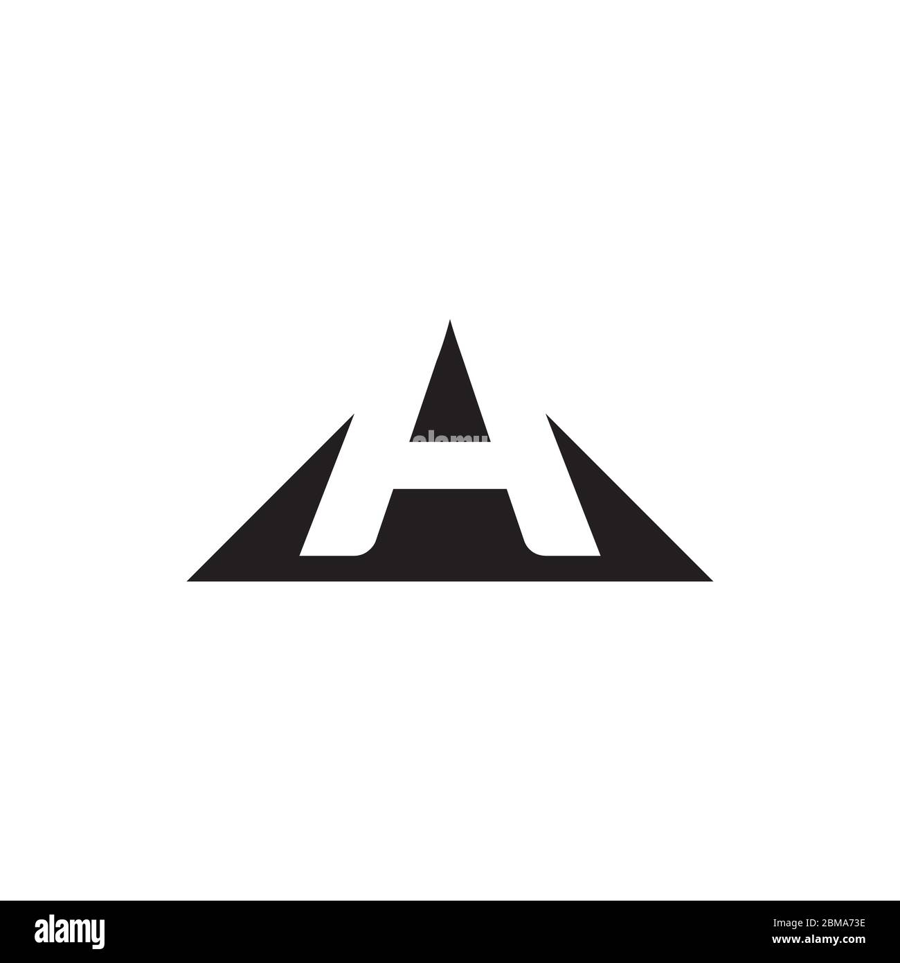 A letter logo negative space triangle design concept Stock Vector Image ...