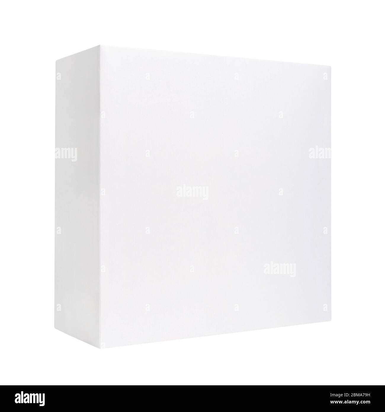 Blank white cardboard box isolated on white background Stock Photo - Alamy