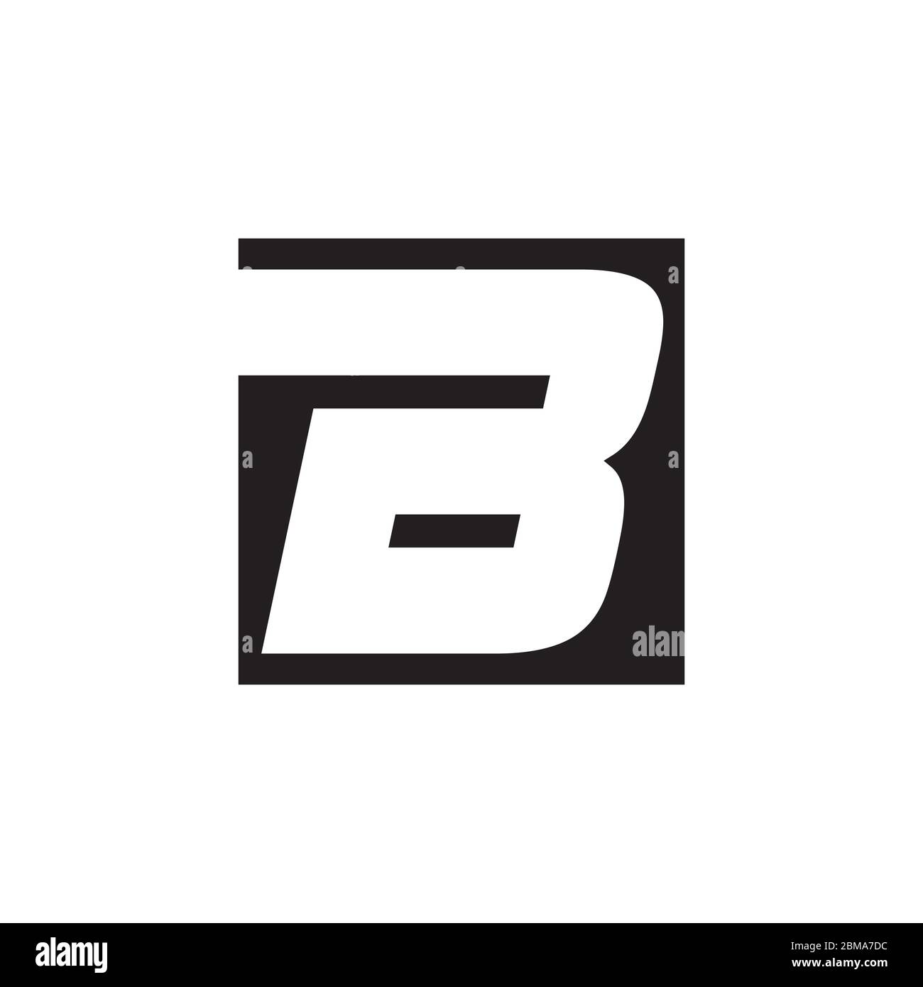 letter B negative space design vector Stock Vector Image & Art - Alamy