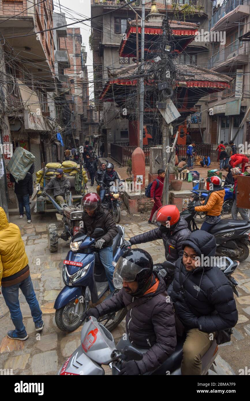 Nepalese traffic jam on hi-res stock photography and images - Alamy