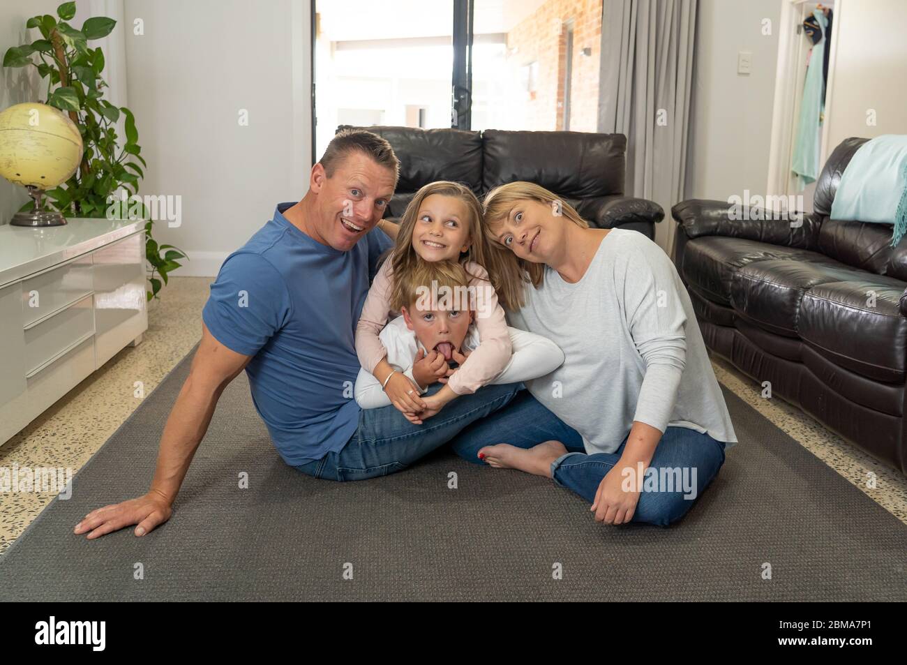 COVID-19 pandemic - lockdown. Stay at home, save lives. Caucasian ...