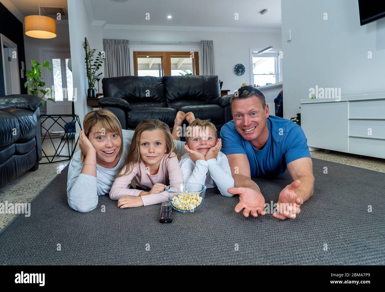 COVID-19 pandemic - lockdown. Stay at home, save lives. Caucasian ...