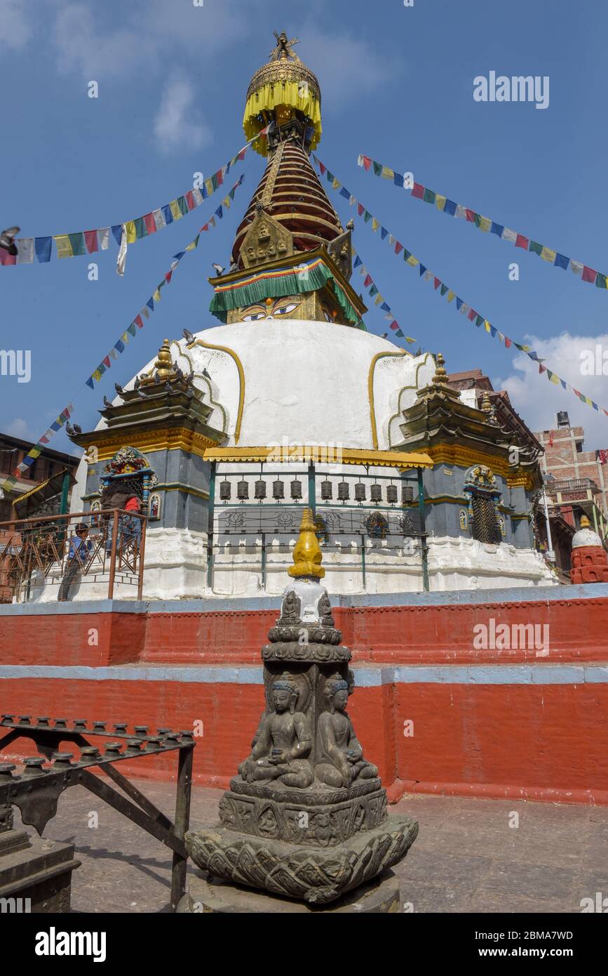 Old buddhist temple at Kathmandu in Nepal Stock Photo - Alamy