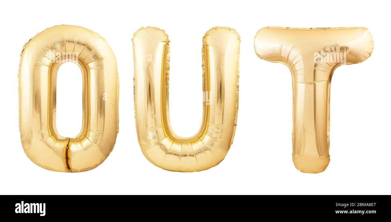 Foil balloons golden color hi-res stock photography and images - Alamy