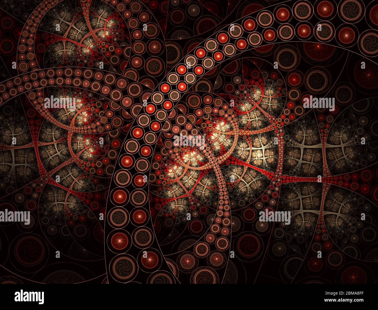 Digital artwork for creative graphic design. Detailed fractal clockwork ...