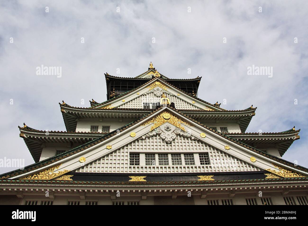 The medieval castle at autumn, Osaka, Japan Stock Photo - Alamy