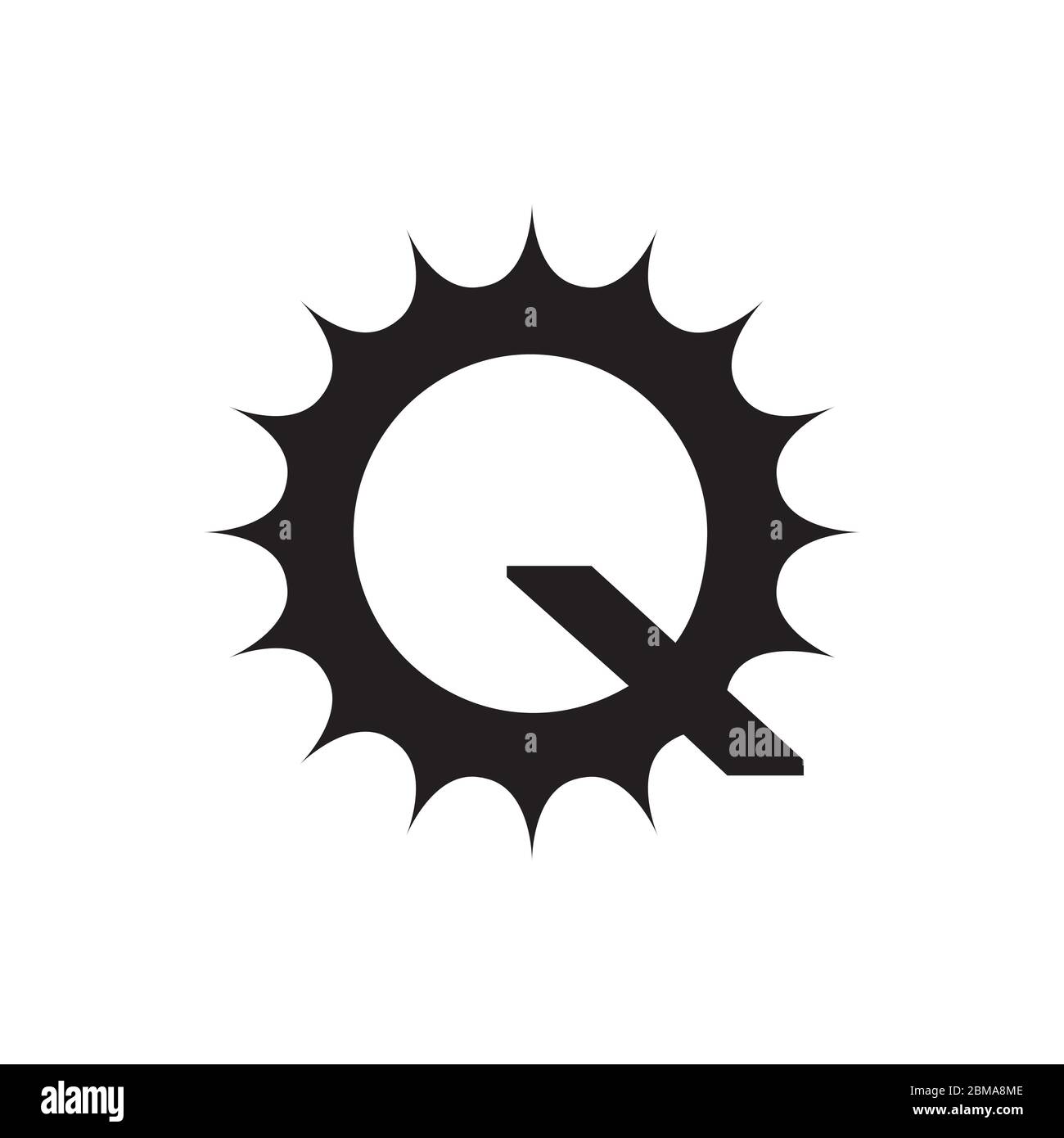sun concept Q letter logo design Stock Vector Image & Art - Alamy