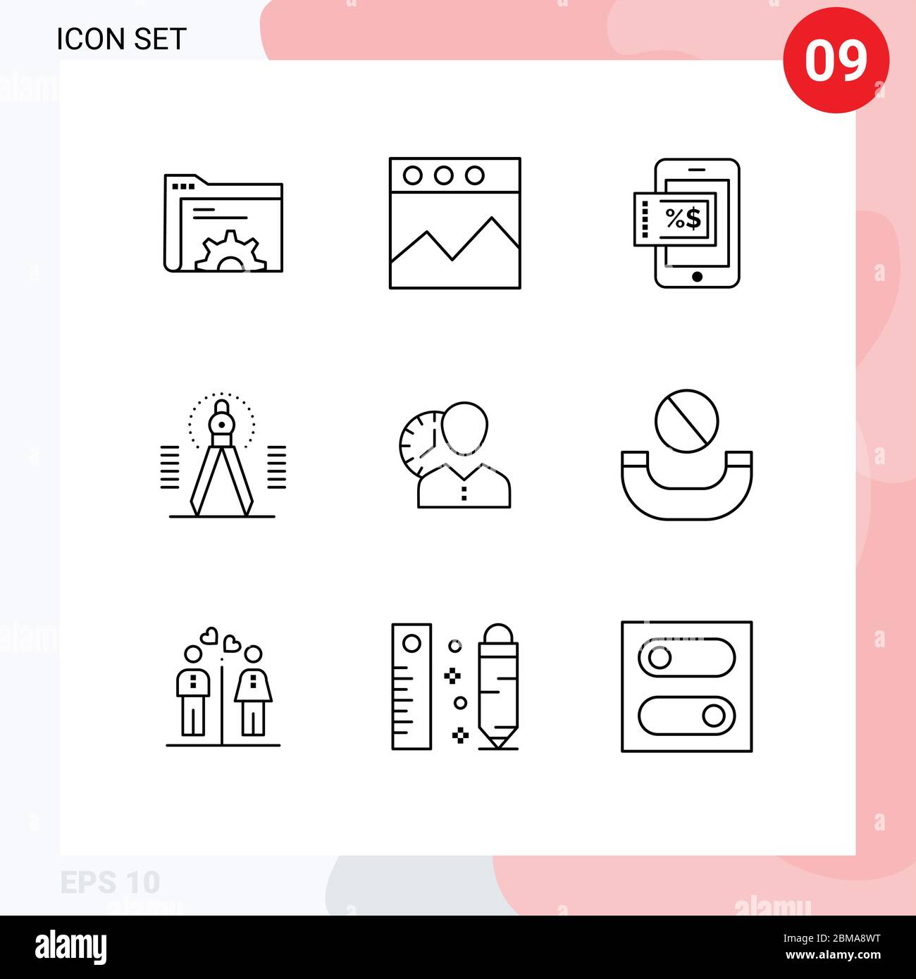 Man clock Stock Vector Images - Alamy