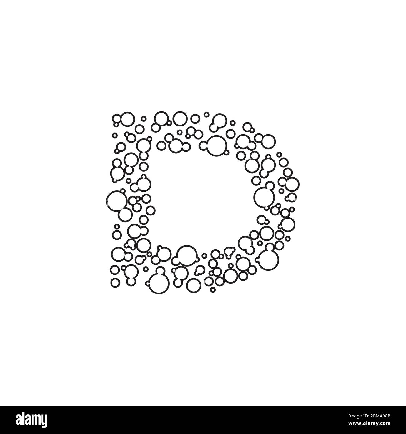 D dots letter logo design vector Stock Vector Image & Art - Alamy
