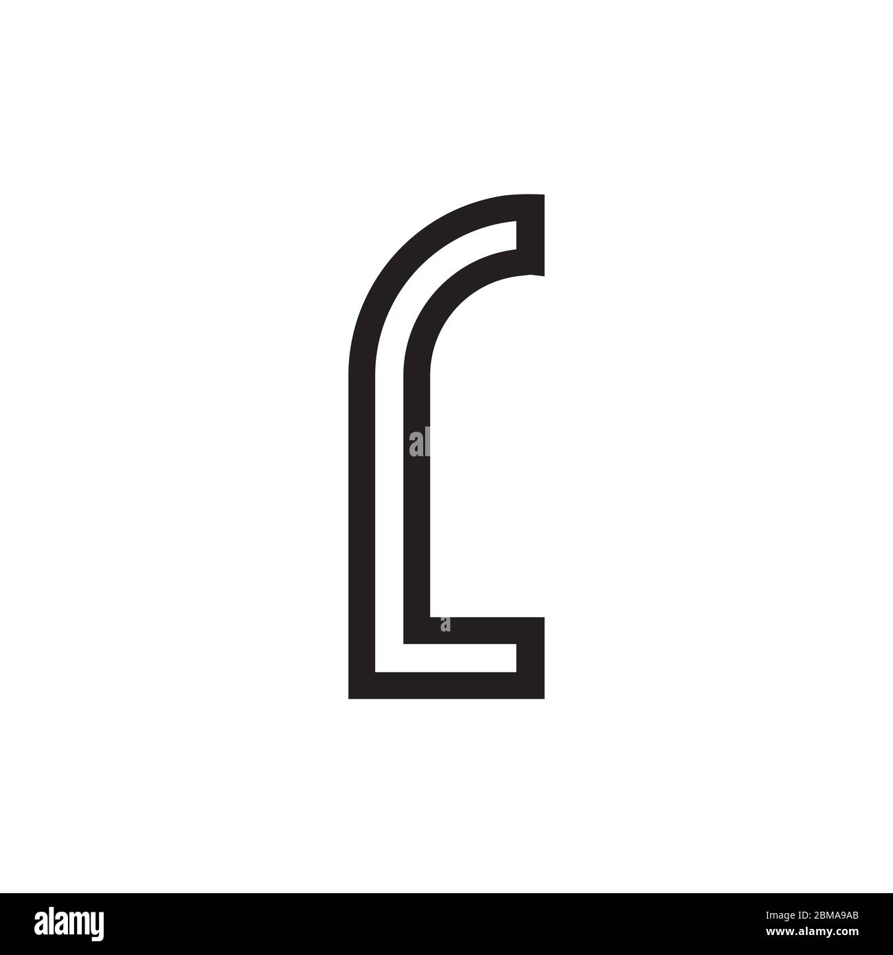 lines L letter logo design vector Stock Vector Image & Art - Alamy