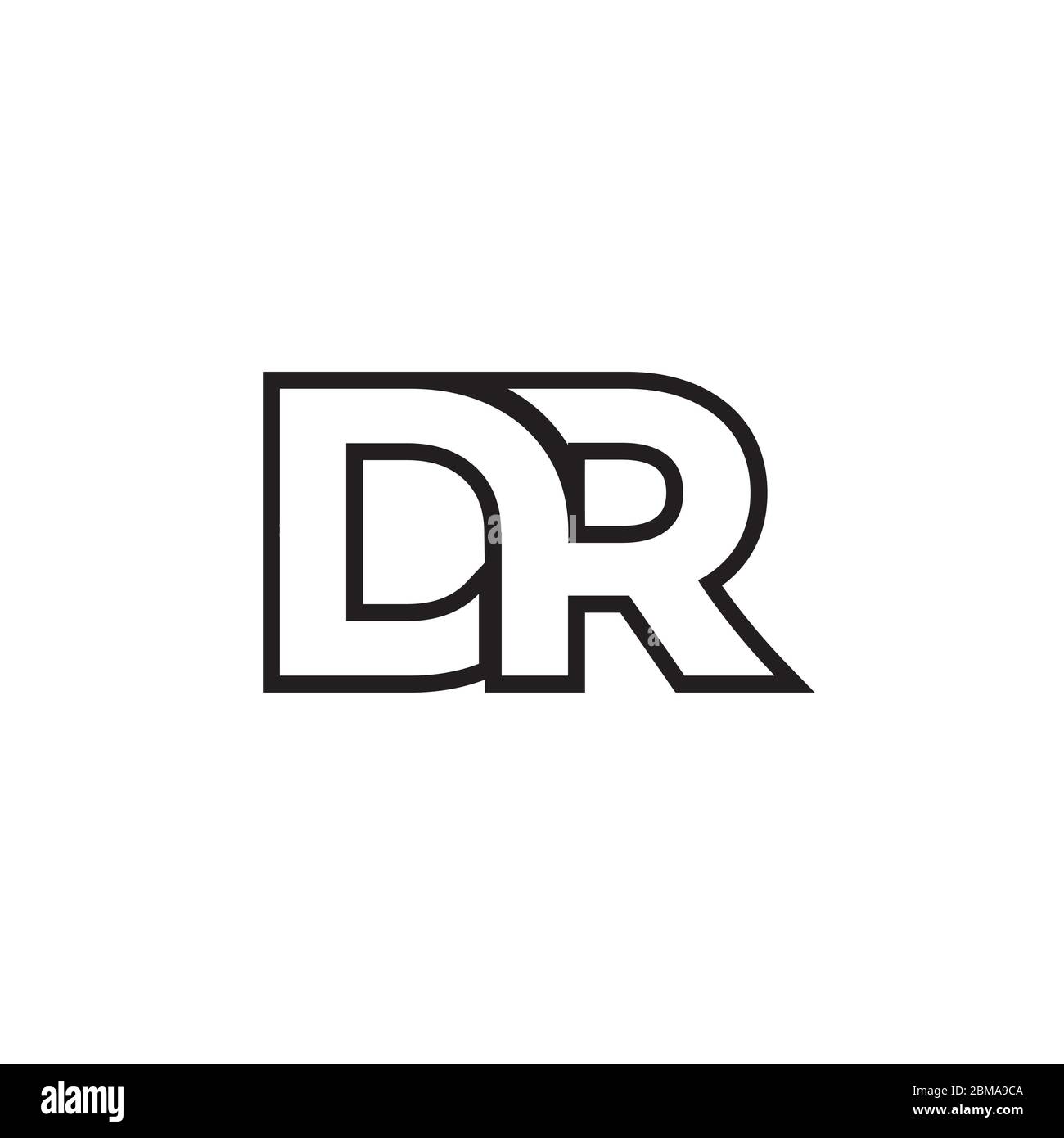 D R initial letter lines design vector Stock Vector Image & Art - Alamy