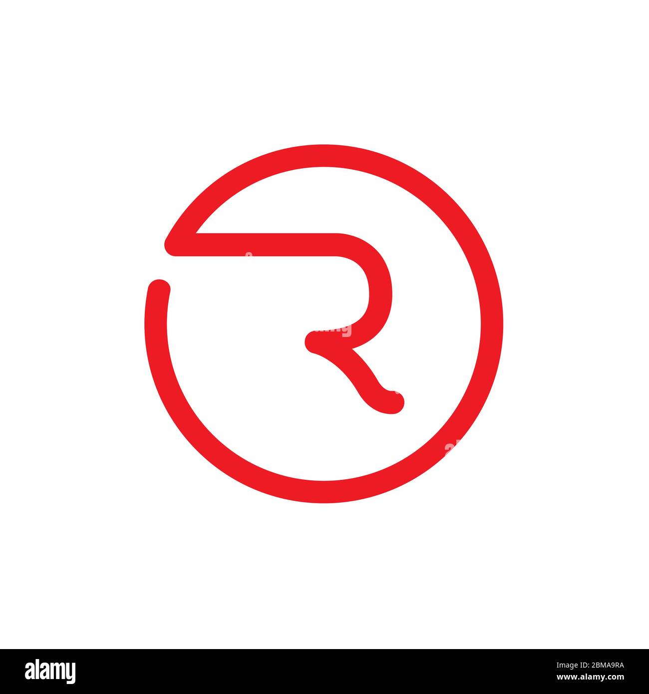 red circle R letter design vector Stock Vector Image & Art - Alamy