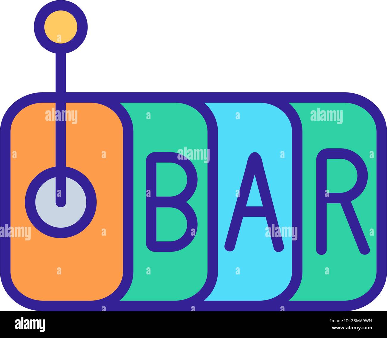 steps leading to bar icon vector outline illustration Stock Vector ...