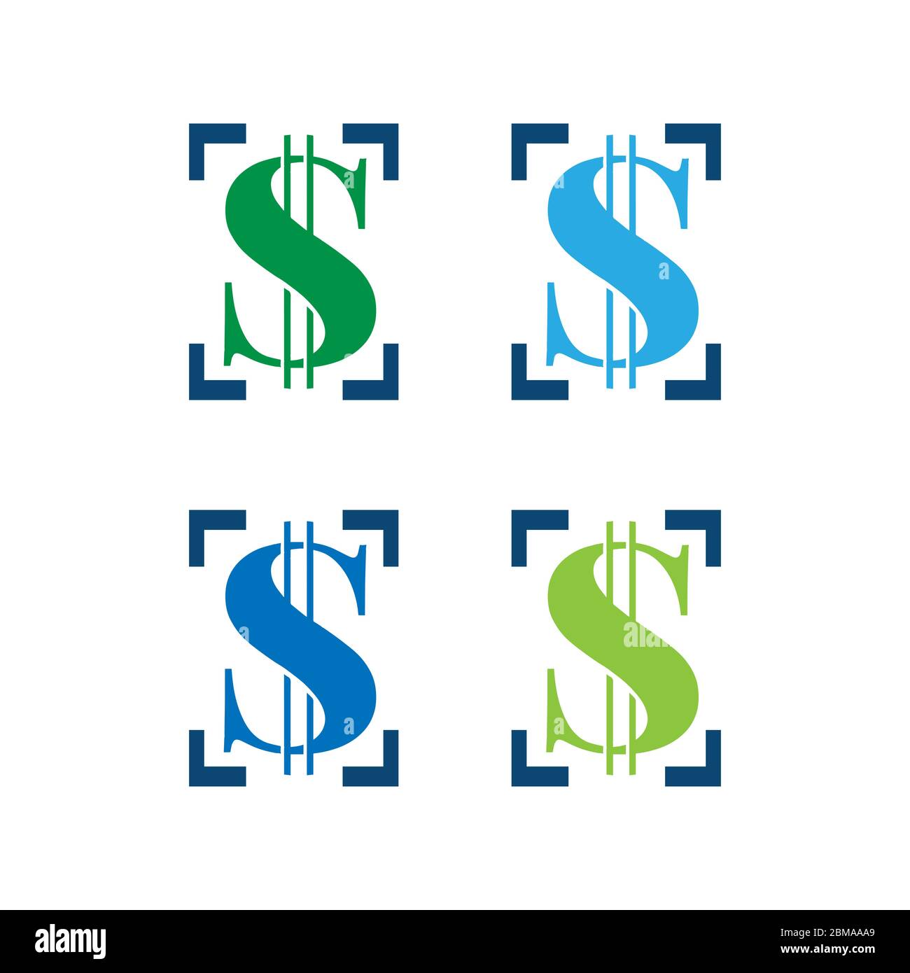 Vector dollar logo and icon design elements, badges, labels Stock ...