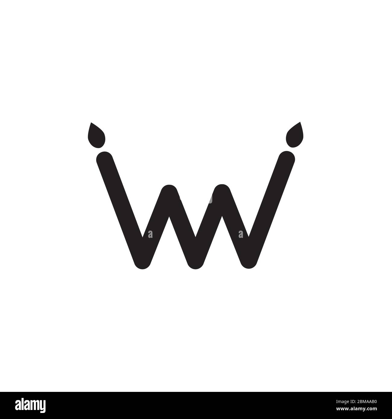 W logo candle design concept Stock Vector Image & Art - Alamy