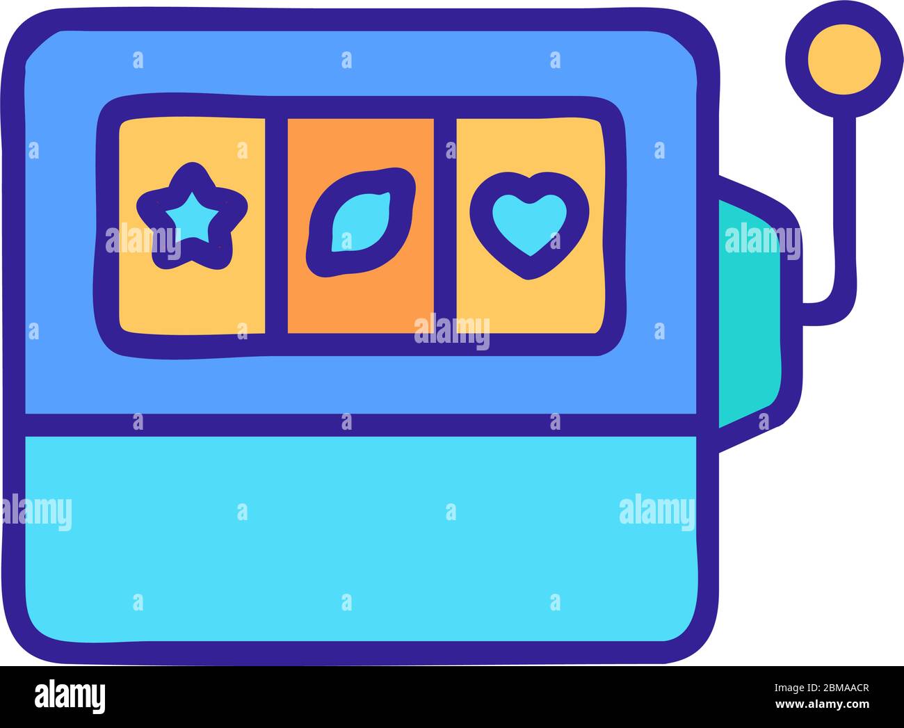 casino slot rotation icon vector outline illustration Stock Vector ...