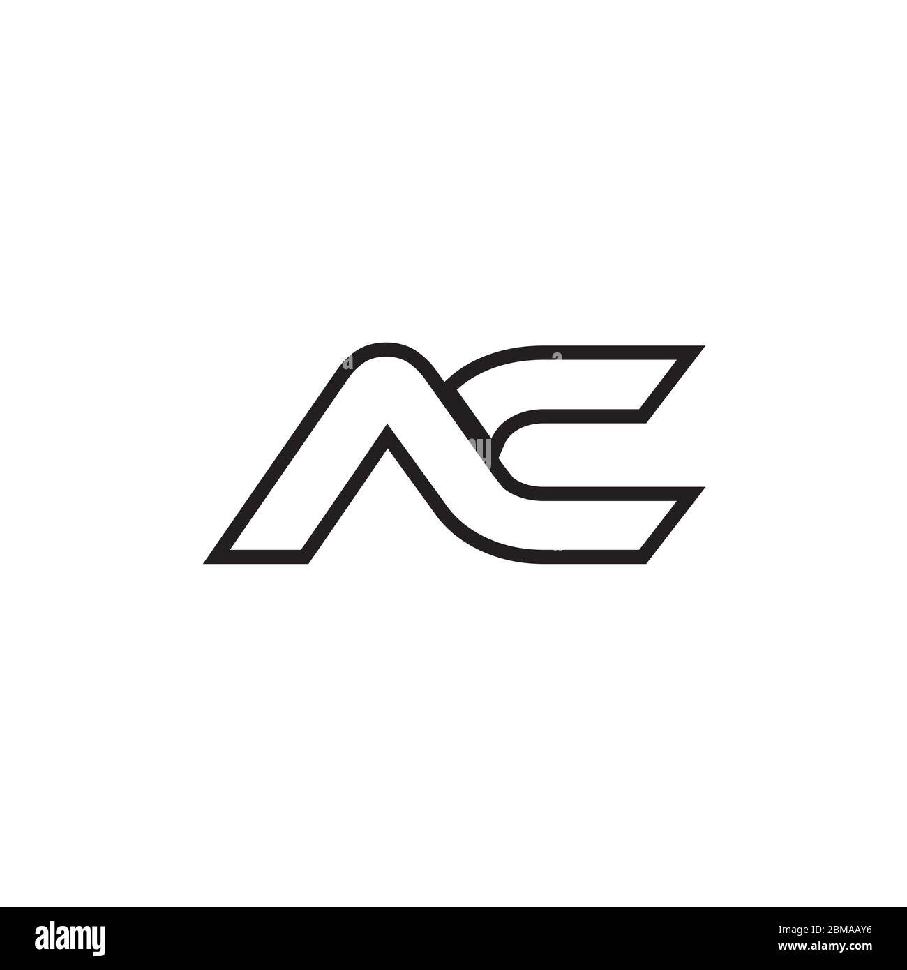 A C initial letter lines logo design vector Stock Vector Image & Art ...