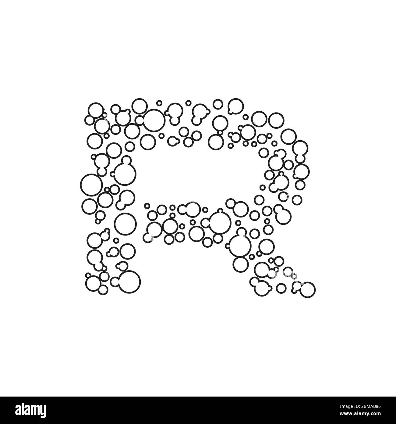 R dotted letter logo design vector Stock Vector Image & Art - Alamy