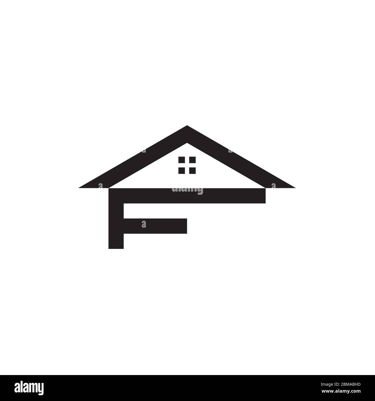 F letter home logo design concept Stock Vector Image & Art - Alamy