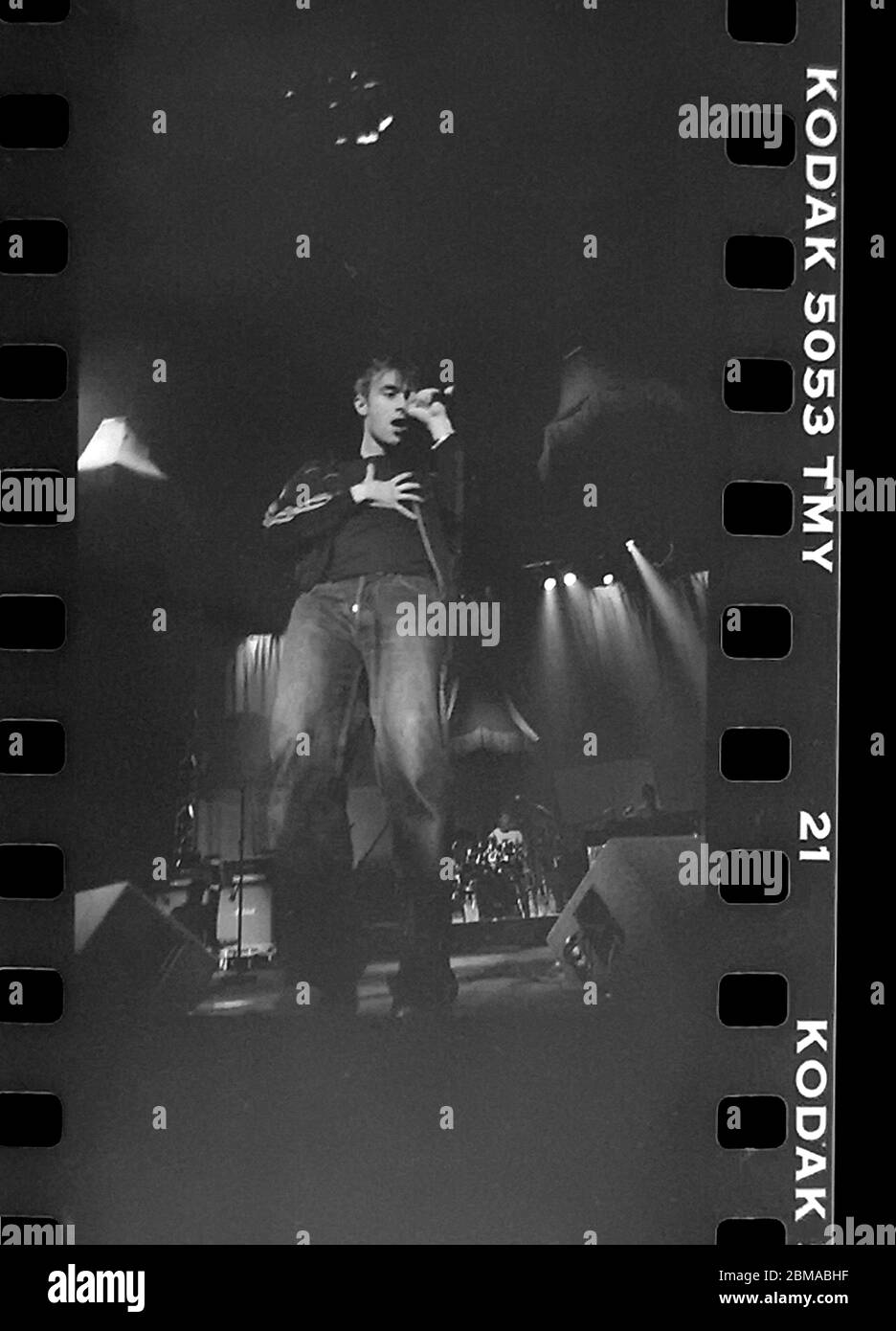 Lead singer of blur Black and White Stock Photos & Images - Alamy