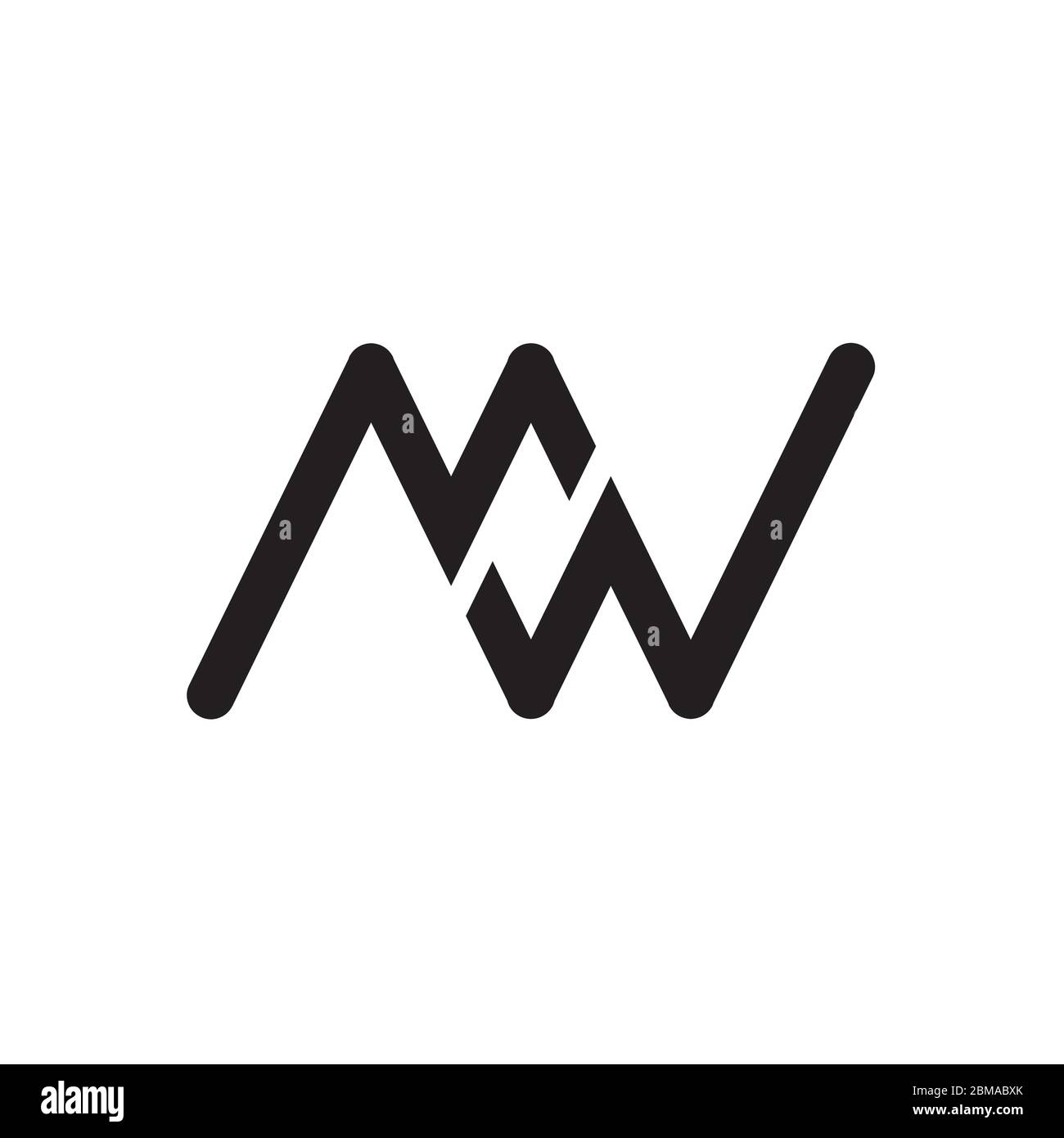 M W letter design vector illustration Stock Vector Image & Art - Alamy