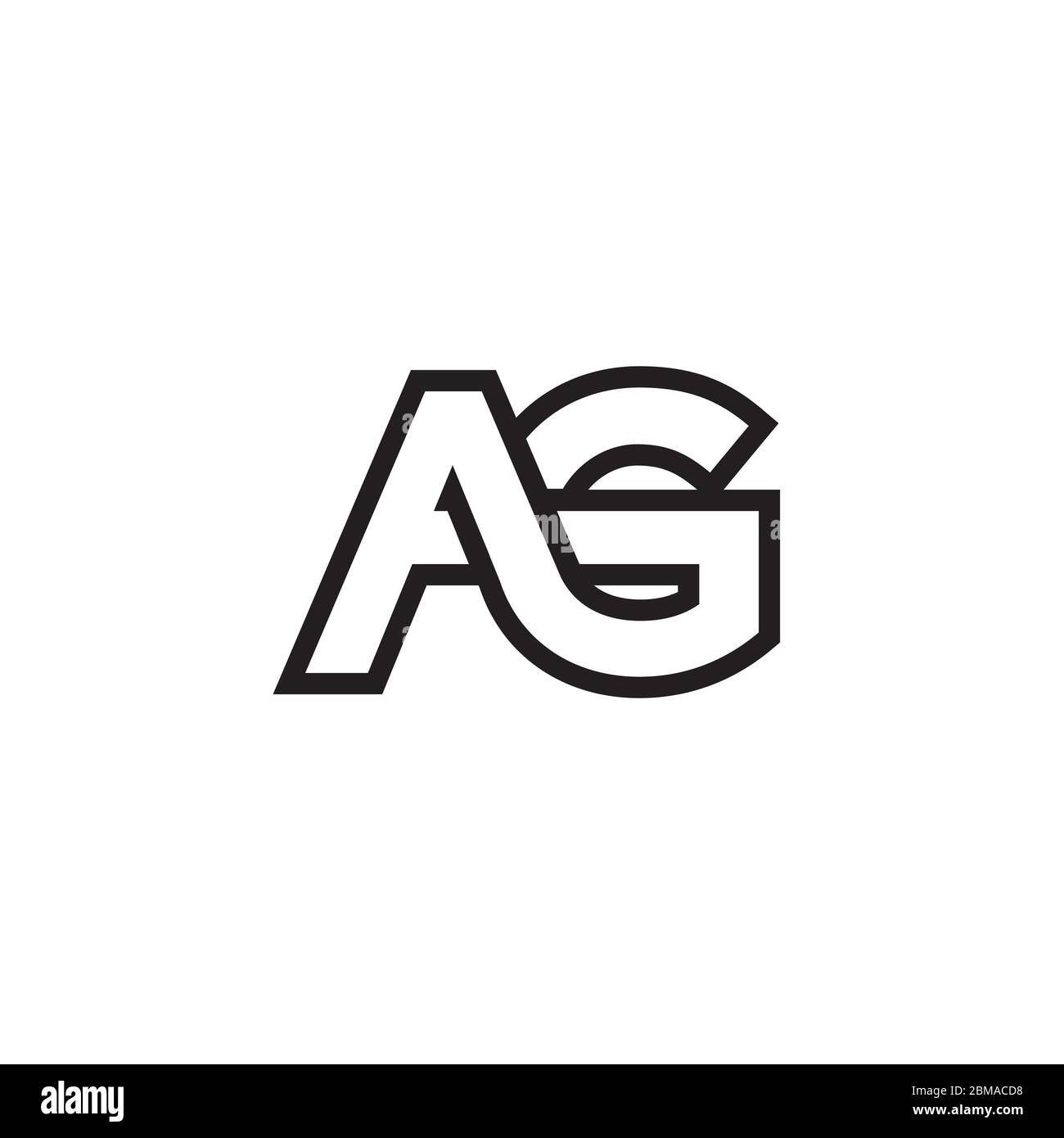 A G lines letter lines logo design vector Stock Vector Image & Art - Alamy