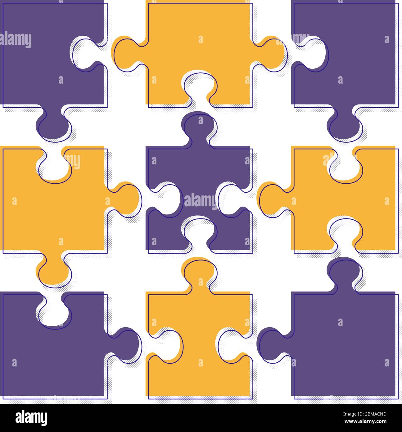 Business concept puzzles. Flat vector cartoon illustration Stock Vector ...