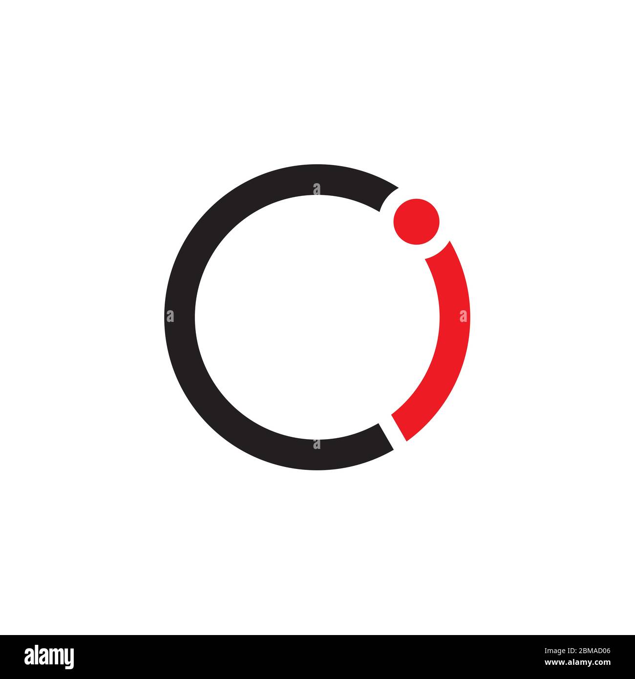 black red C I initial letter logo design vector Stock Vector Image ...