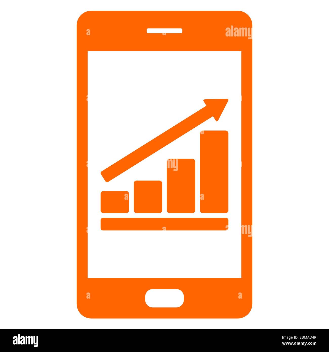 Bar chart and smartphone Stock Photo - Alamy