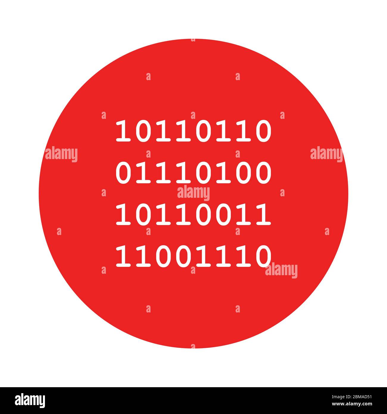 Binary code and circle Stock Photo - Alamy